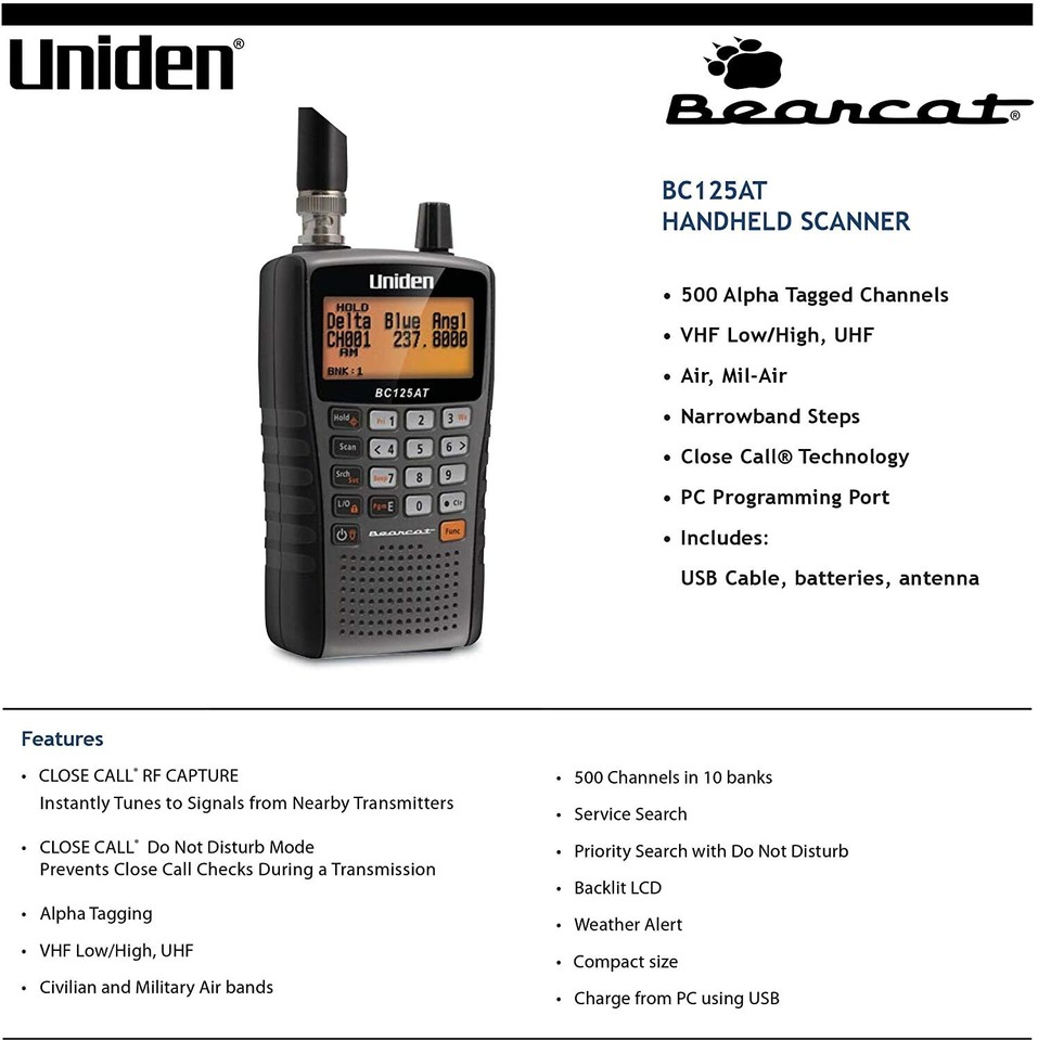 Handheld Military Radio Scanner Civil And Military Aircraft Bands ...