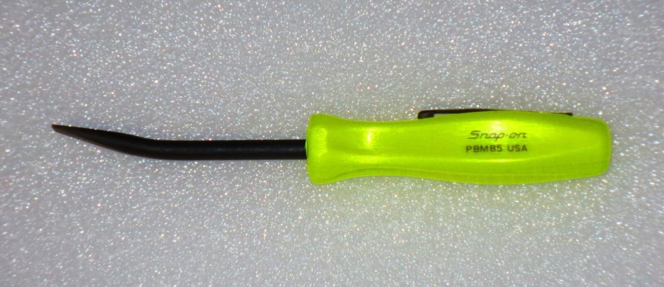 NEW Snap-On POCKET PRY BAR SET ~ STRAIGHT & BENT BLADE PBMB5 *HI-VIZ ...