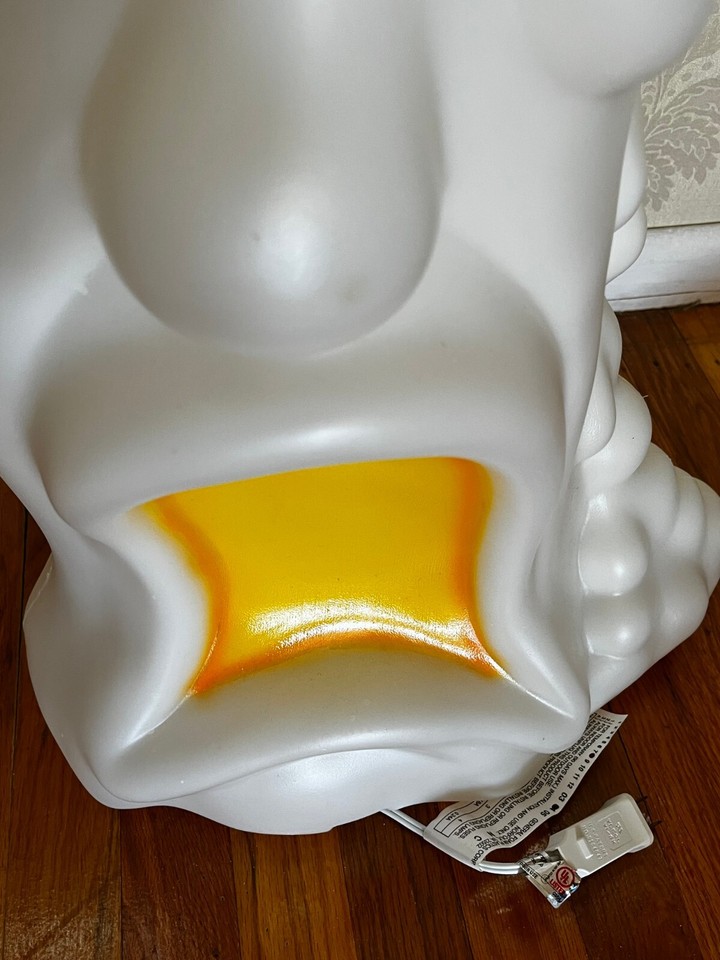 36" Blow Mold Halloween 2 Sided Melting Ghost Face Candle General Foam ...