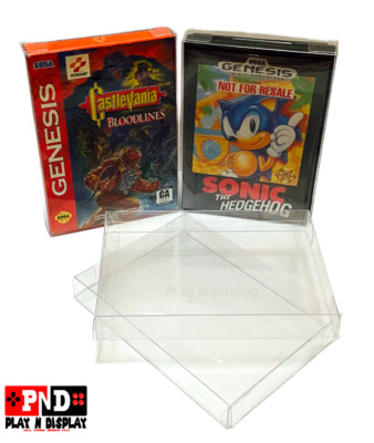 25 Sega Genesis Box Protectors Clear Plastic Display Case Storage ...