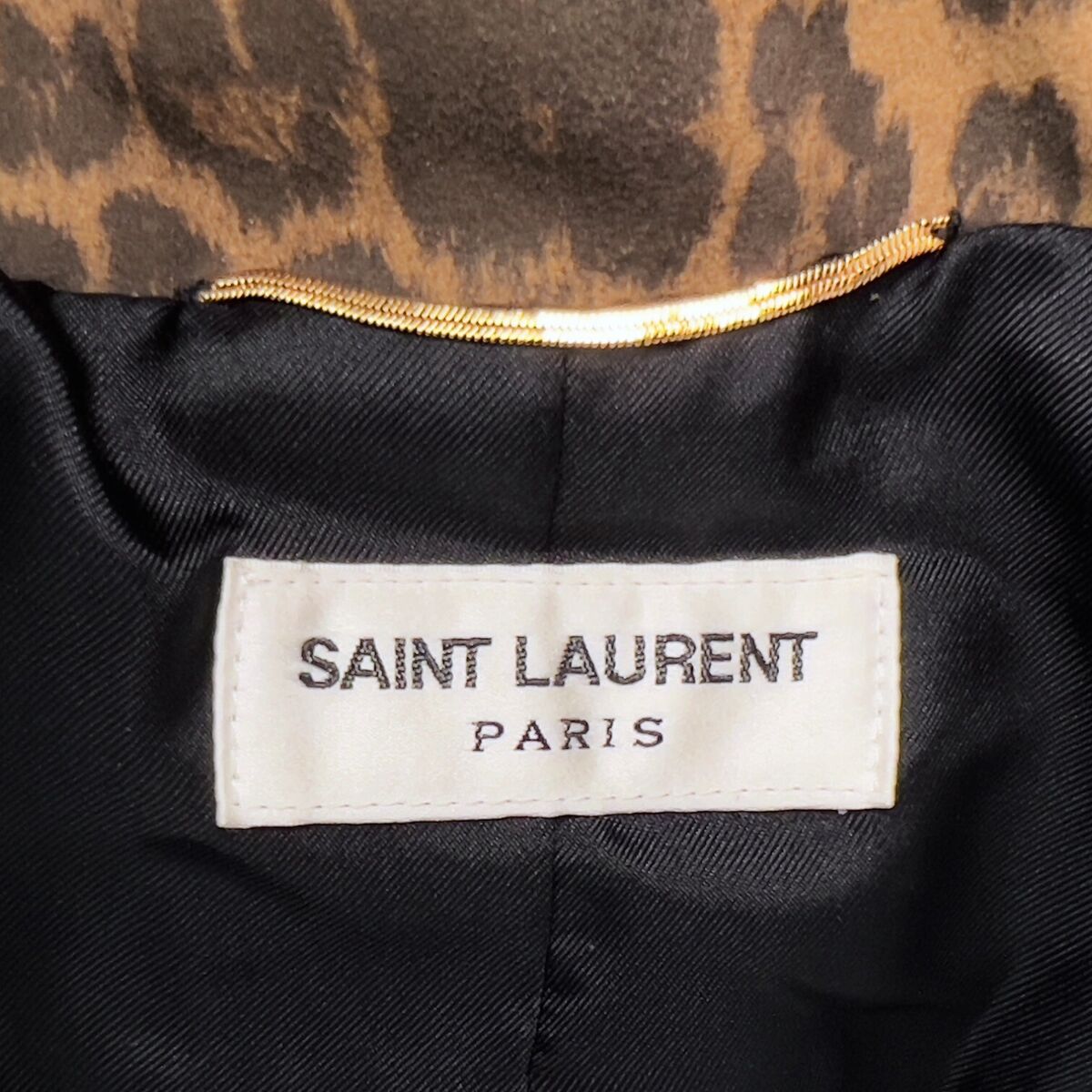 AUTHENTIC Saint Laurent Brown Fringe Leopard Print Suede AUTHENTIC Saint Laurent Brown Fringe Leopard Print Suede