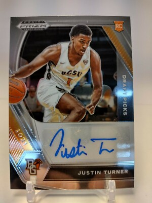 JUSTIN TURNER AUTO 2021 22 Panini Prizm Draft Picks ROOKIE #DP-JTU BGSU ...