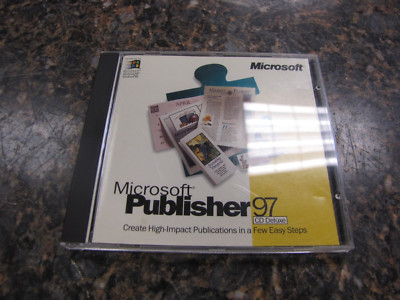 Vintage Microsoft Publisher 97 PC Software CD W/ Key - Li26 | eBay