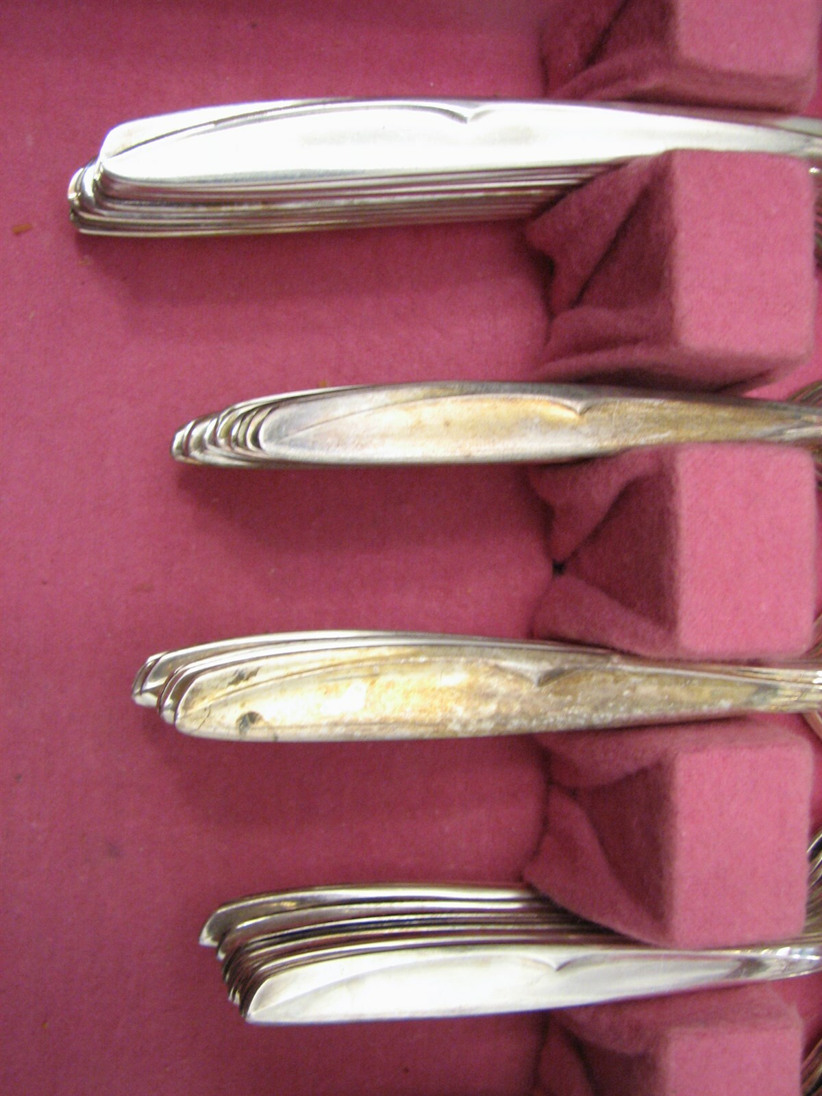 Set Supreme Silver Plate Flatware Concept Pattern svc for 12 74 pcs w ...