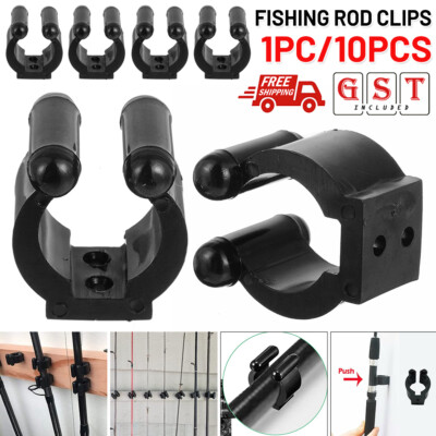 20PCS Plastic Club Clip Fishing Rod Pole Storage Tip Clips Clamps ...
