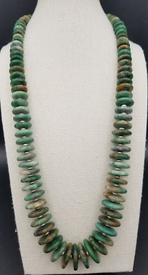 Vintage Guatemala Jade Native American Style Graduated Discs Necklace ...