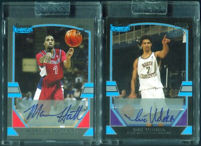 2003-04 Bowman Signature UNCIRCULATED-(IME UDOKA+MARCUS HATTON), AUTO ...