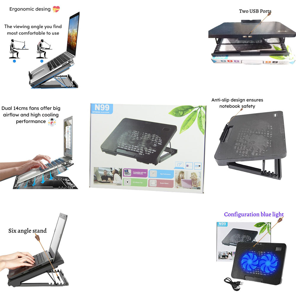 Laptop Cooler Usb Notebook Cooling Portable Stand Pad Stand Fans Pc ...