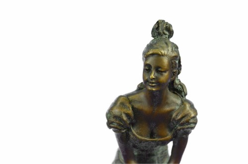 Rare Sculpture Vintage Victorian Maiden Garden Flowers Marble Art Deco ...