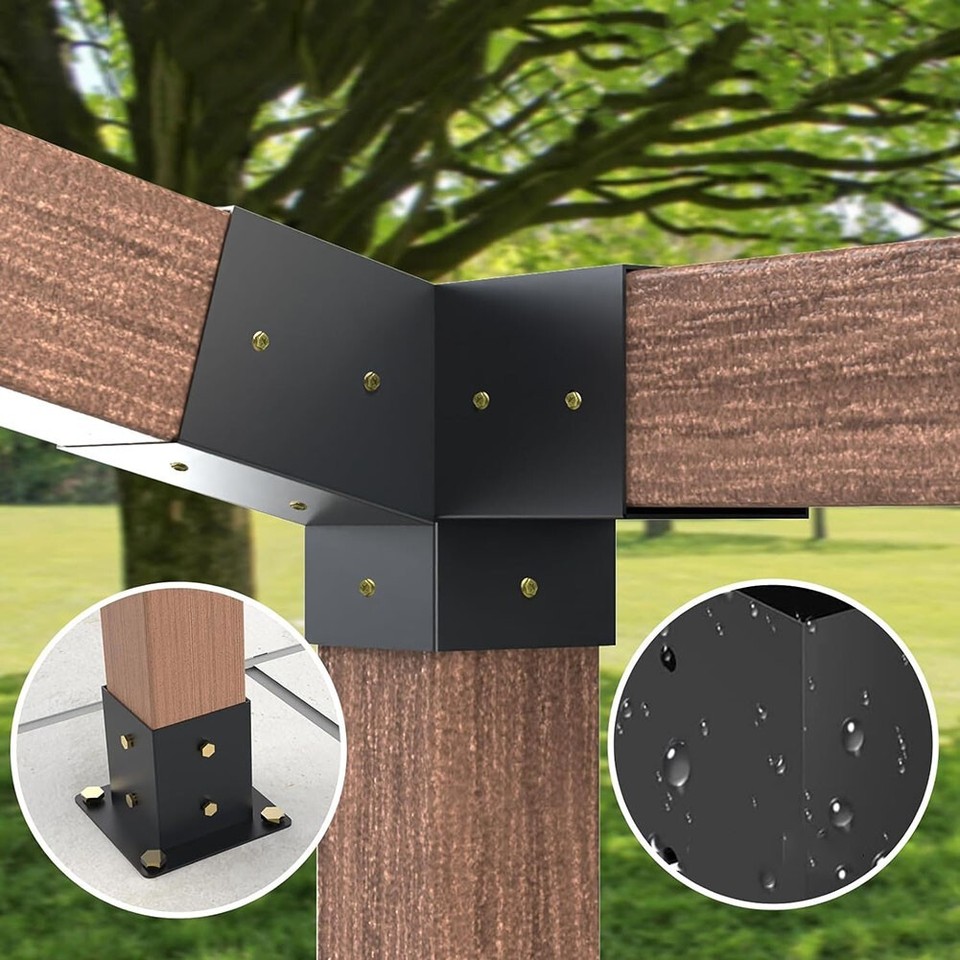 Gazebo Brackets Slanted Roof Pergola Brackets Slanted Roof Weatherproof ...