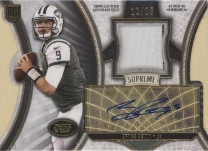 2015 Topps Supreme - Supreme Autographed Patches Bryce Petty #SAP-BPT ...