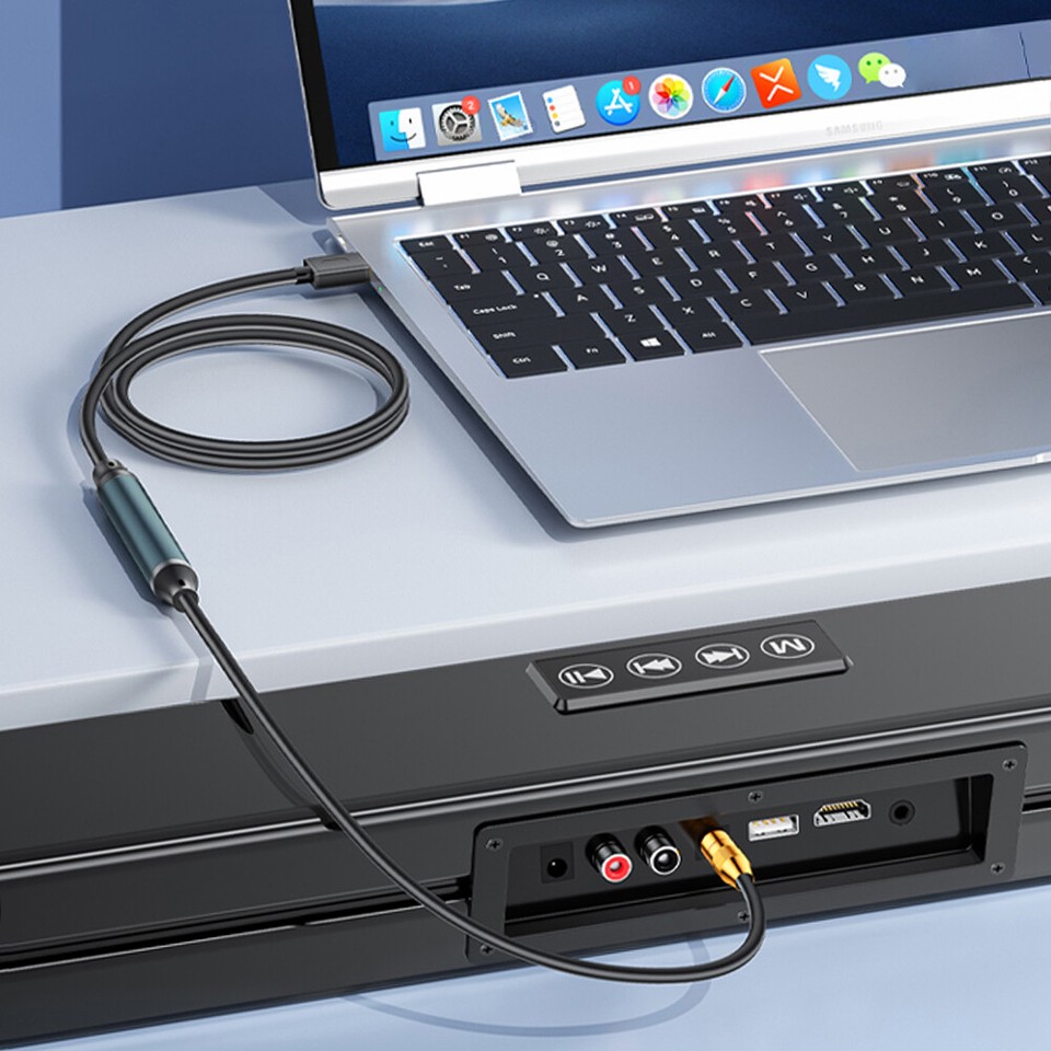 1.5meters USB To Optical Audio Adapter for TV Computer Laptop ...