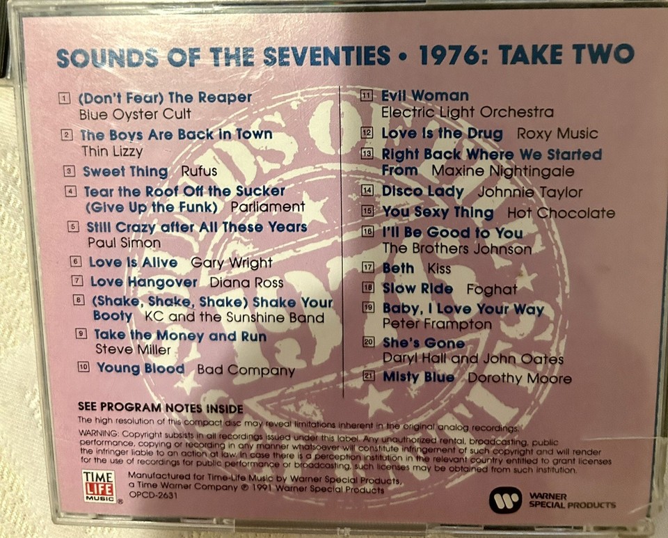 Sounds of the Seventies CD 1976 Take Two *KISS COVER* TIME LIFE MUSIC ...