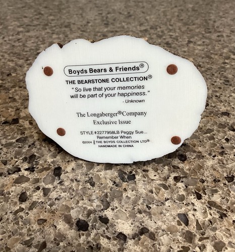 Longaberger Exclusive Boyds Bearstone Peggy Sue Figure Resin Magazine Basket | eBay