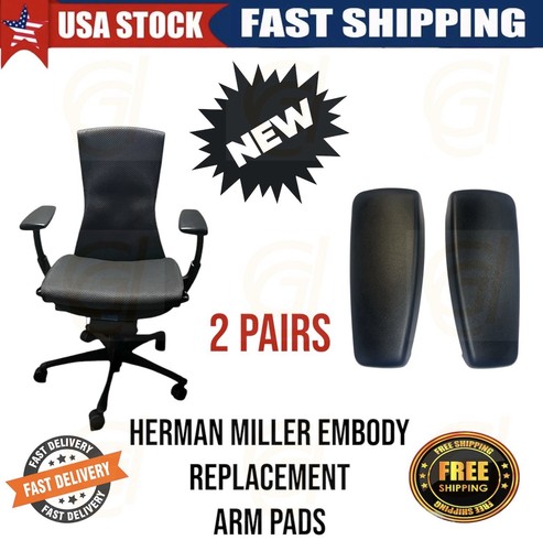 🔥2 PAIRS🔥Herman Miller Embody💥Replacement Arm Pads💥Please READ ...