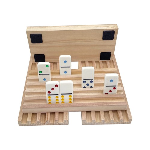 Natural Wood Domino Racks, Domino Tiles Holders,Domino Trays Set of 4 ...