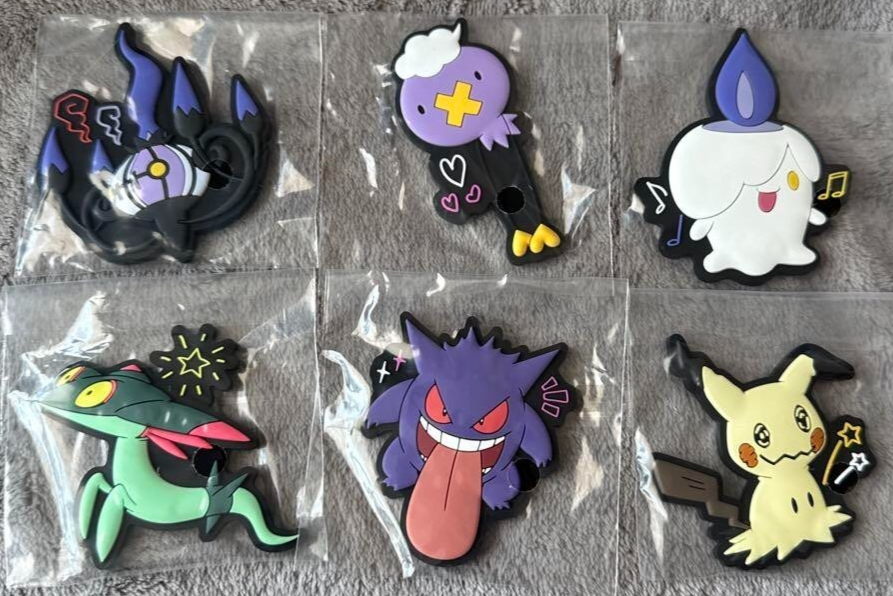 Set of 6 Pokemon Type Ghost Rubber Magnet Ichiban Kuji 2025 Limited ...