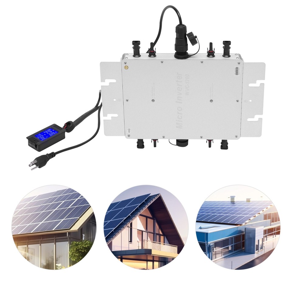 1200W Micro Solar Panel Smart Inverter Pure Sine Wave MPPT Grid Tie ...