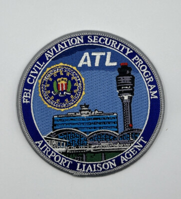 GMAN Patch FBI CASP ATL Atlanta Airport Civil Aviation Security Program ...