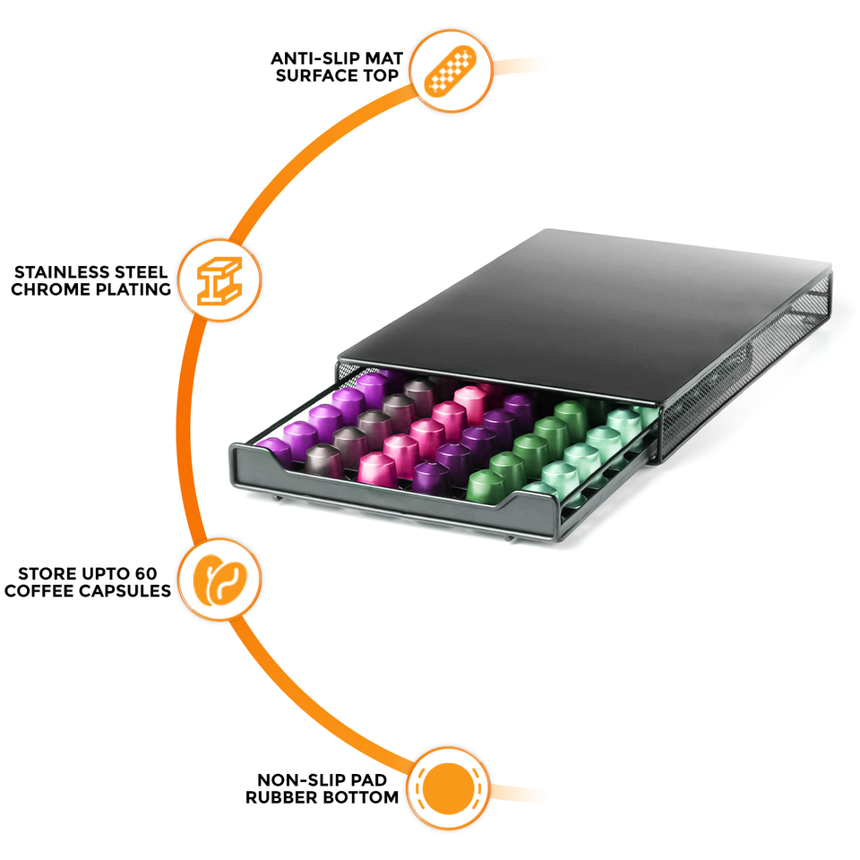 REVOLVING COFFEE POD STAND TASSIMO NESPRESSO DOLCE GUSTO CAPSULE HOLDER ...