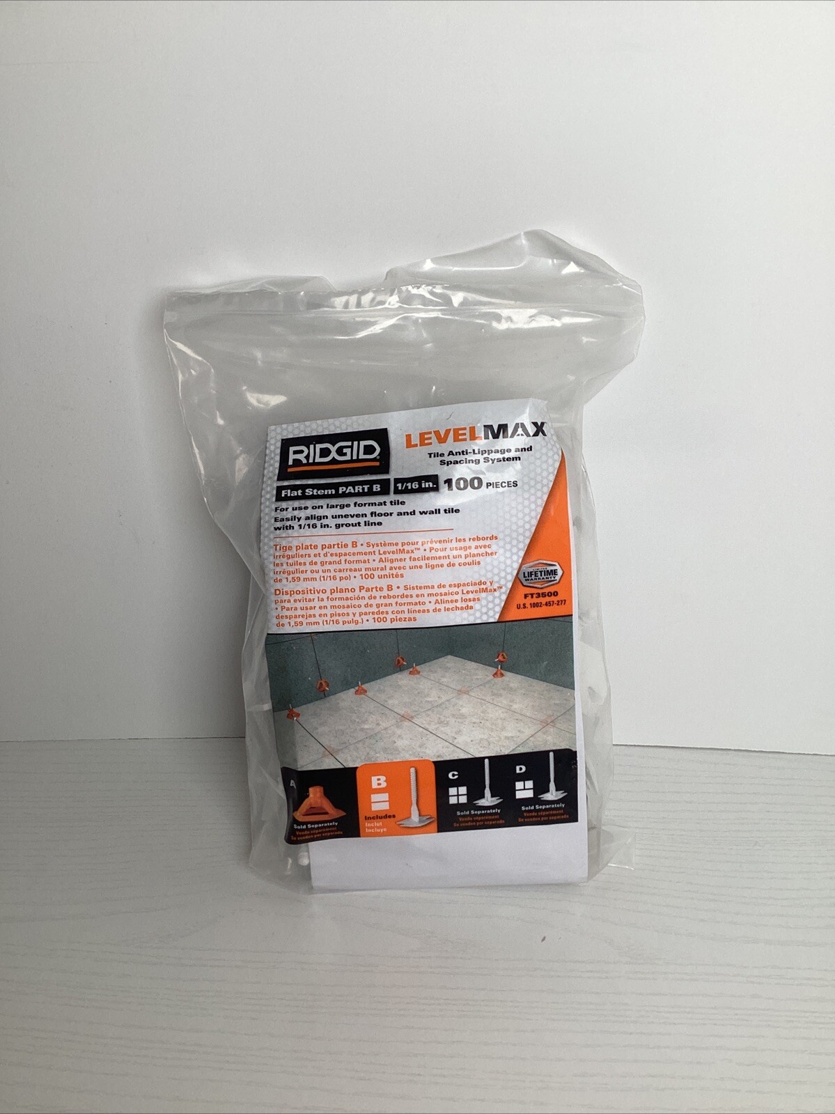 RIDGID LevelMax Lippage Reduction System Flat Stem - Pack of 100 for sale online | eBay