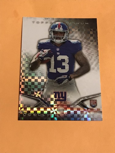 2014 TOPPS PLATINUM X-FRACTOR #117 ODELL BECKHAM JR. ROOKIE CARD MINT ...