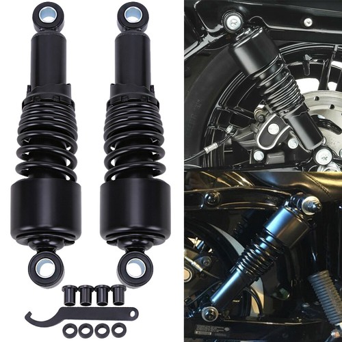 Black 10.5" Rear Absorber Shocks For Harley Dyna Touring Electra Glide ...