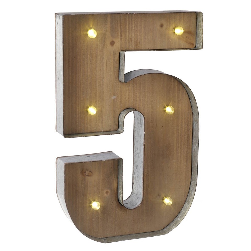 Large LED Light Up Letter Rustic Vintage Shabby Carnival Wood Metal ...