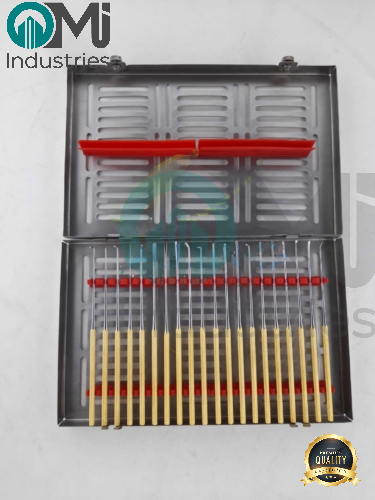 Rhoton Micro Dissector Set 20 Pieces with Gold Neurosurgery Surgical ...