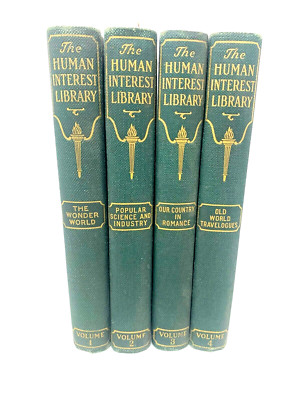 The Human Interest Library Volumes 1 - 4 Hardcover Vintage Antique ...