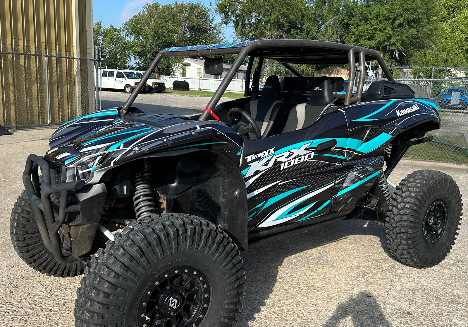 2021-23 Kawasaki Teryx KRX 1000 graphics decal kit #V1001 Turquoise ...
