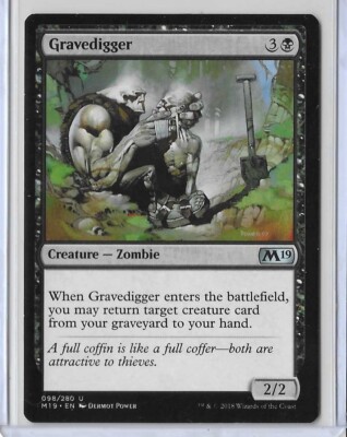 MTG Gravedigger Core Set 2019 (M19) Uncommon Magic Card #098/280 ...
