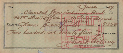 RARE ERNESTO LECUONA ICONIC COMPOSER AUTOGRAPH SIGNED CHECK 1959 ...