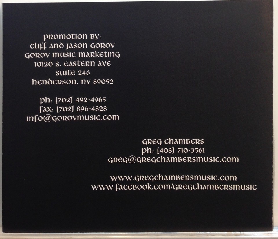 Greg Chambers : Radio Single "After Hours" (CD Single) *Rare* *Very ...
