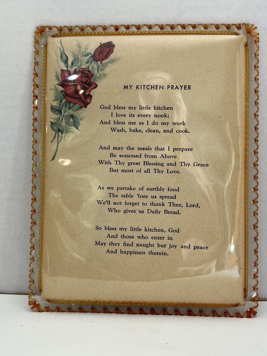 Vintage Kitchen Prayer Sayings Kitchen Prayer