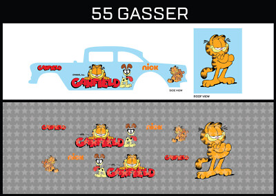 Hot Wheels(1/64),55 Gasser"Garfield" Waterslide,Printed White First ...