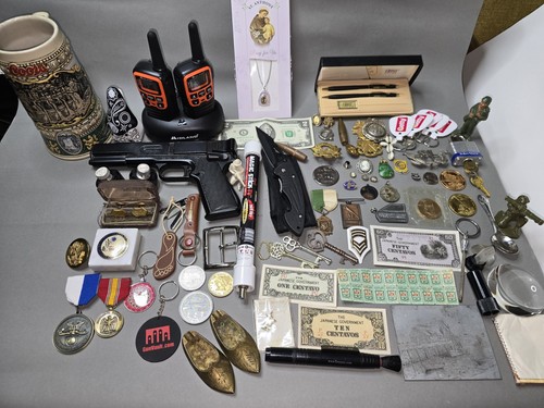 LARGE JUNK DRAWER - PINS, TRINKETS, KNIVES & MORE - VINTAGE & MODERN | eBay