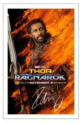 IDRIS ELBA SIGNED AUTOGRAPH PHOTO PRINT THOR RAGNAROK | eBay UK