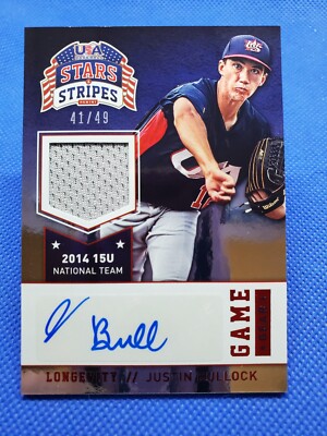 2015 Stars & Stripes JUSTIN BULLOCK Autograph card #/49 auto MILWAUKEE ...