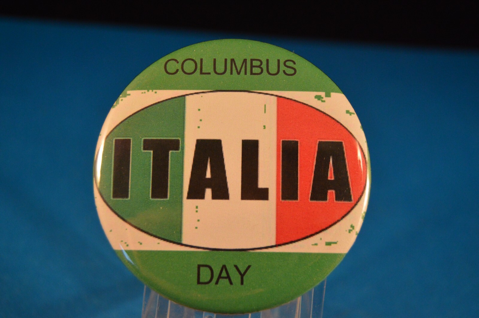 COLUMBUS DAY BUTTON Italian pinback pin badge2 1/4" country origin ...