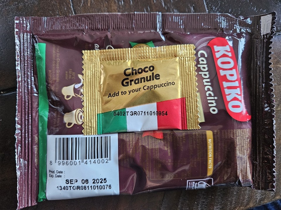 Kopiko Instant Cappuccino Coffee w/ Choco Granule, 30 Sachets 26.5 oz ...