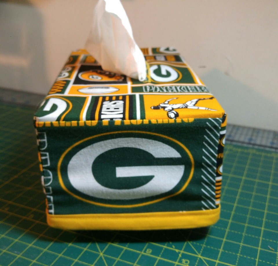 NFL Green Bay Packers Tissue Box Cover Mixed Print (rectangle) Handmade ...