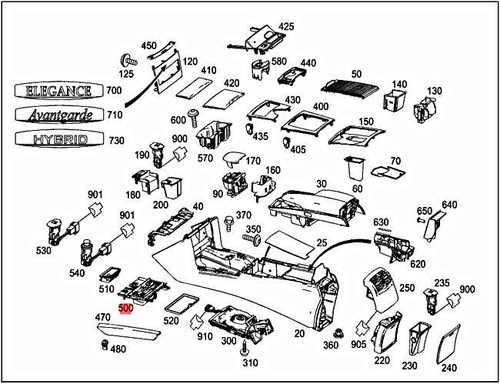 Genuine MERCEDES S212 W212 E-CLASS W212 Stowage compartment 2126809750 ...