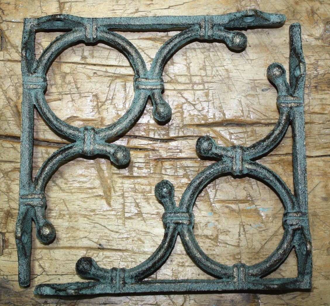 6 Cast Iron Antique Style LIFE RING Brackets, Garden Braces Shelf ...