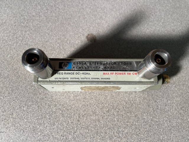Agilent HP 8495A 70dB DC 4 GHz Manual Attenuator with Option 001 N (f ...