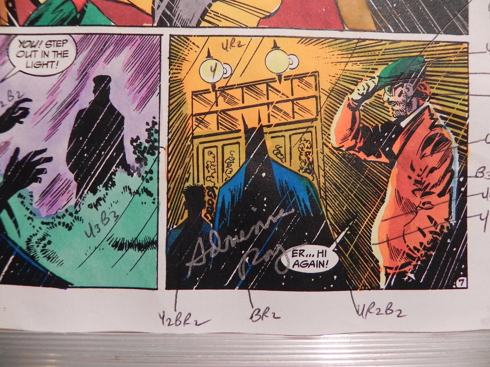 BATMAN #470 OF GODS AND MEN HAND COLORED GUIDE SIGNED BY ADRIENNE ROY ...