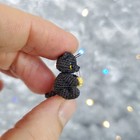 Custom micro Black Kitten. Dollhouse miniature. Doll pet cat ...