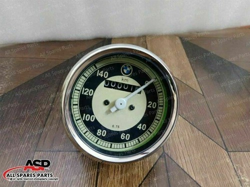 BMW REPLICA SPEEDO 0-140 MPH WHITE FACE METAL CASED FIT FOR BMW R25 R26 ...