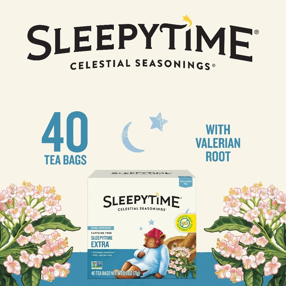 (4 pack) Celestial Seasonings Sleepytime Extra Wellness Herbal Tea Bags ...