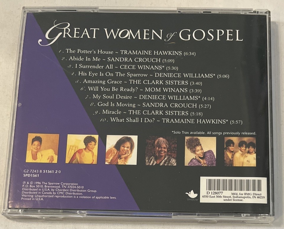 Various – Great Women Of Gospel CD, Album, Compilation, Club Edition ...